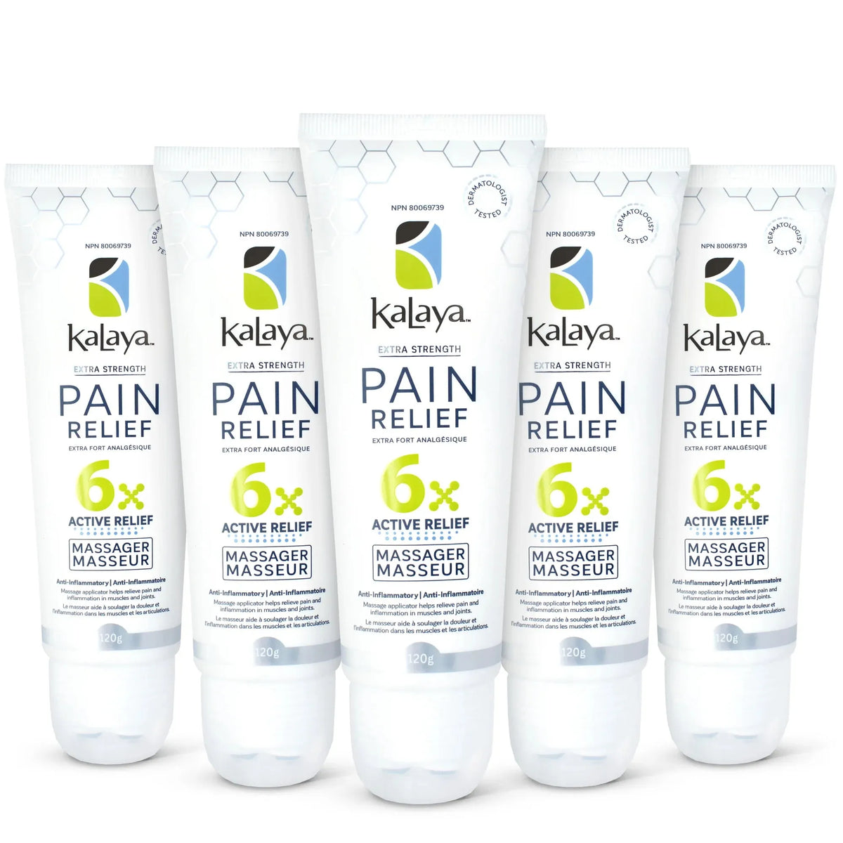 6x Extra Strength Pain Relief Cream with Massager (Pack of 5) | KaLaya