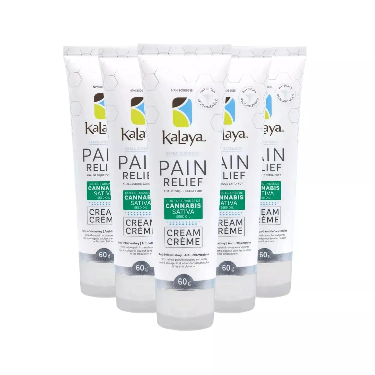 [Pack of 5] KaLaya Extra Strength Pain Relief With Cannabis Sativa Seed Oil